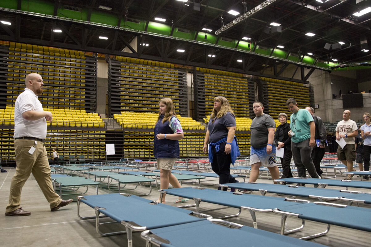Red Cross stages disaster shelter at UCCU Center | News, Sports, Jobs ...
